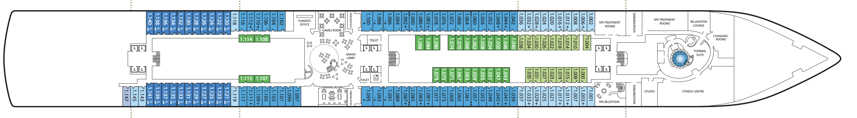 Queen Anne Deck Plans - Chris Frame's Cunard Page: Cunard Line History ...
